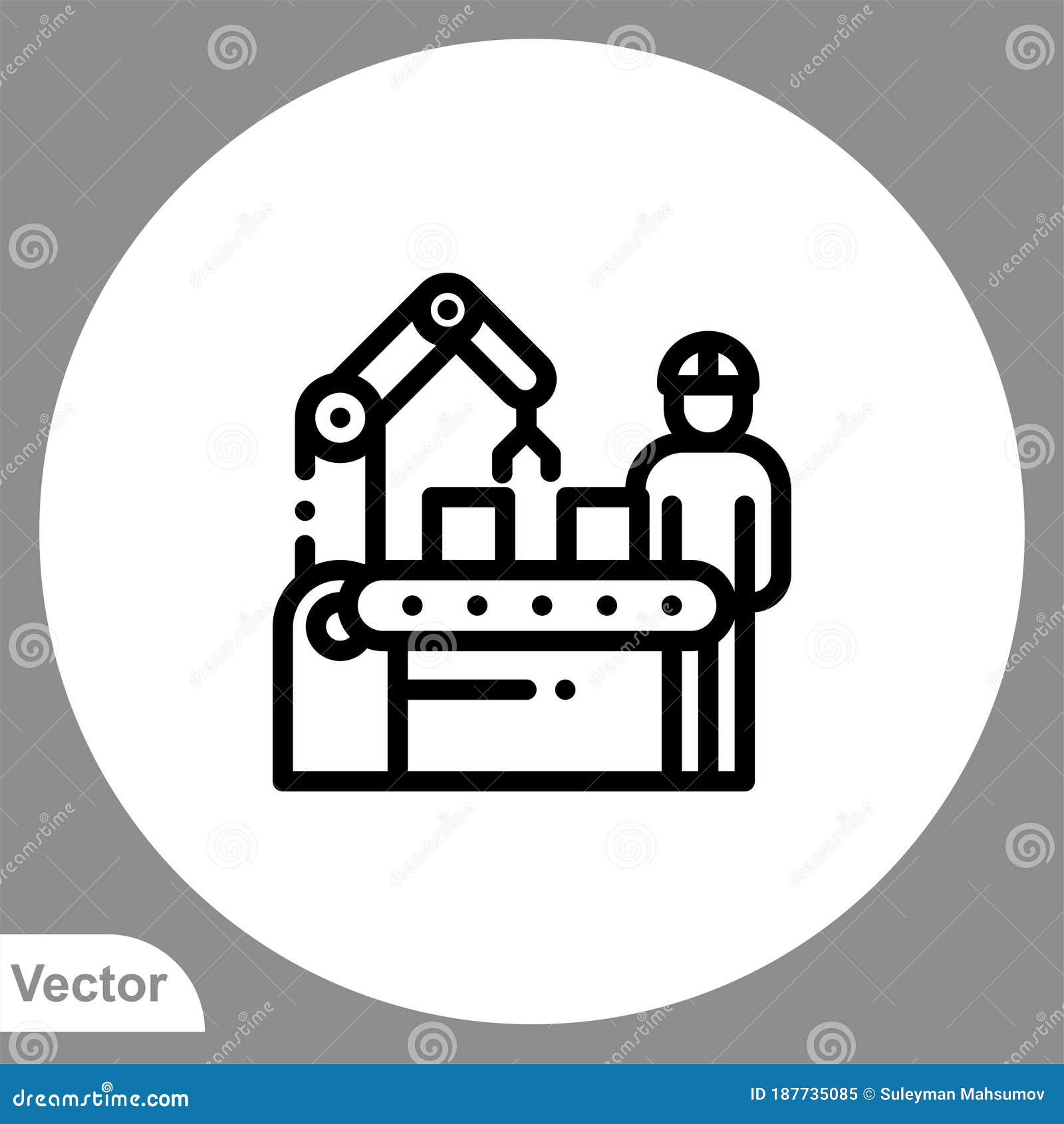 Factory Vector Icon Sign Symbol Stock Vector - Illustration of modern ...