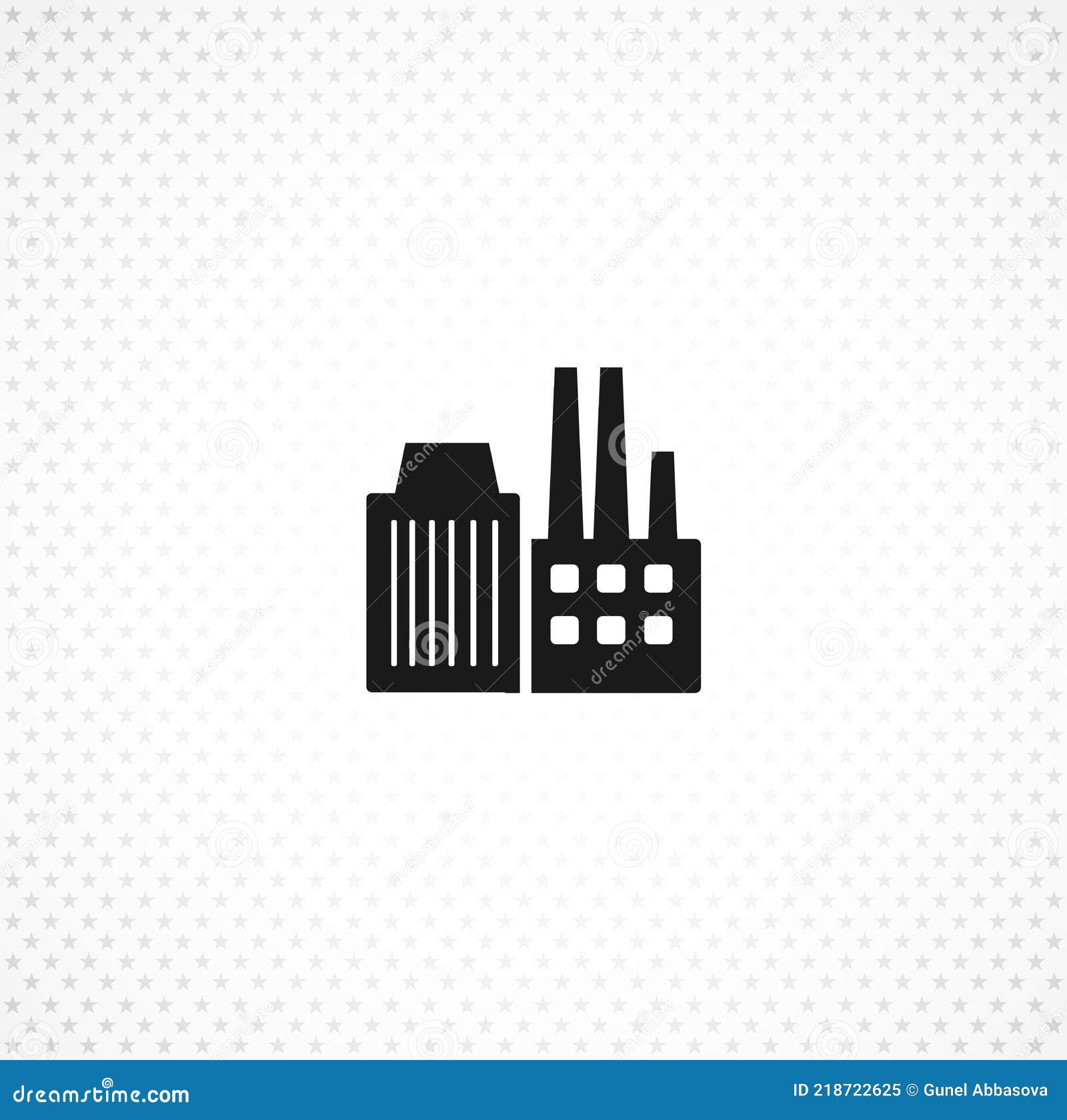 Factory Icon on White Background Stock Illustration - Illustration of ...