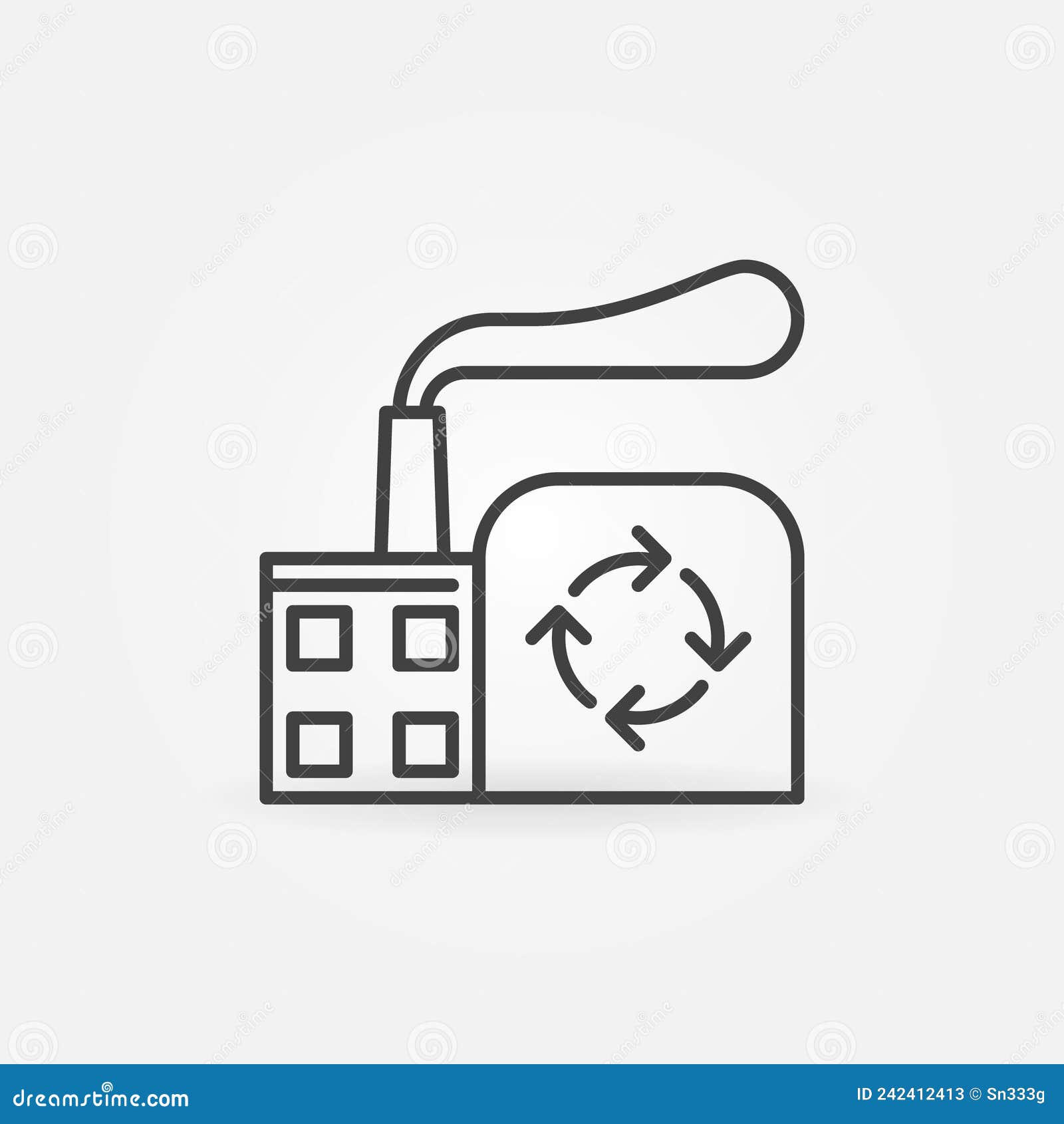 Factory Vector Pollution Concept Icon in Thin Line Style Stock Vector ...