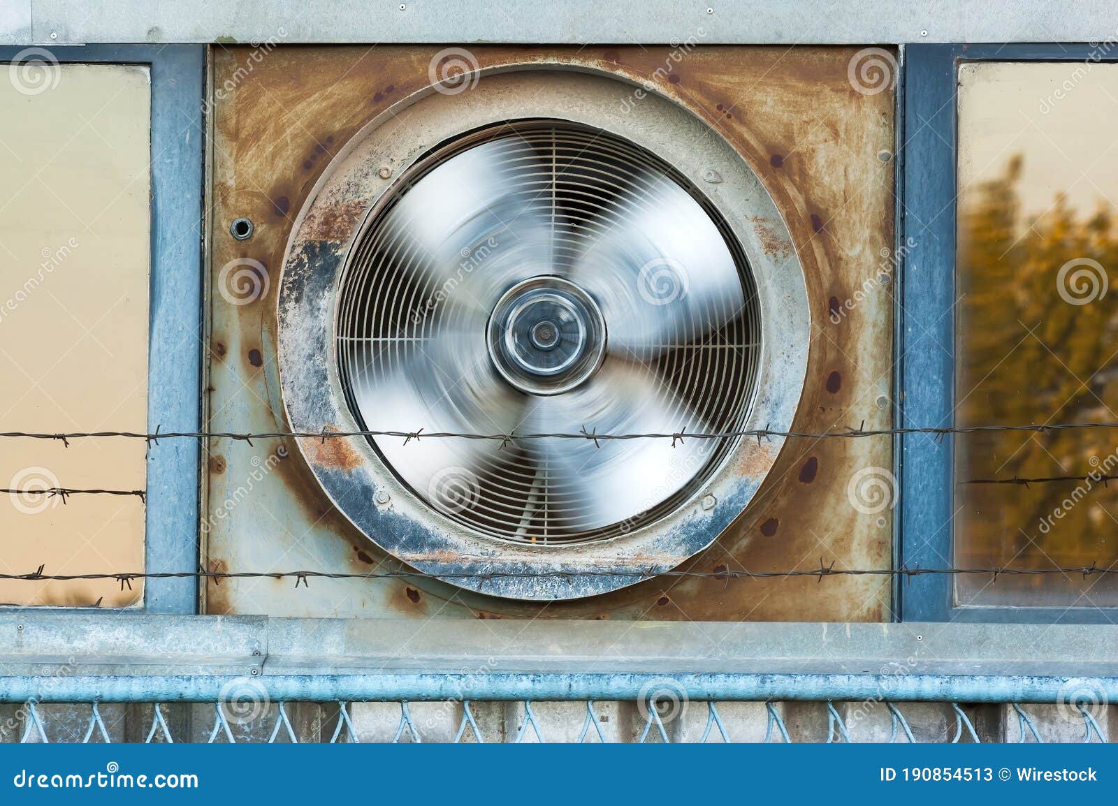 Factory Ventilation Fan stock image. Image of factory - 190854513