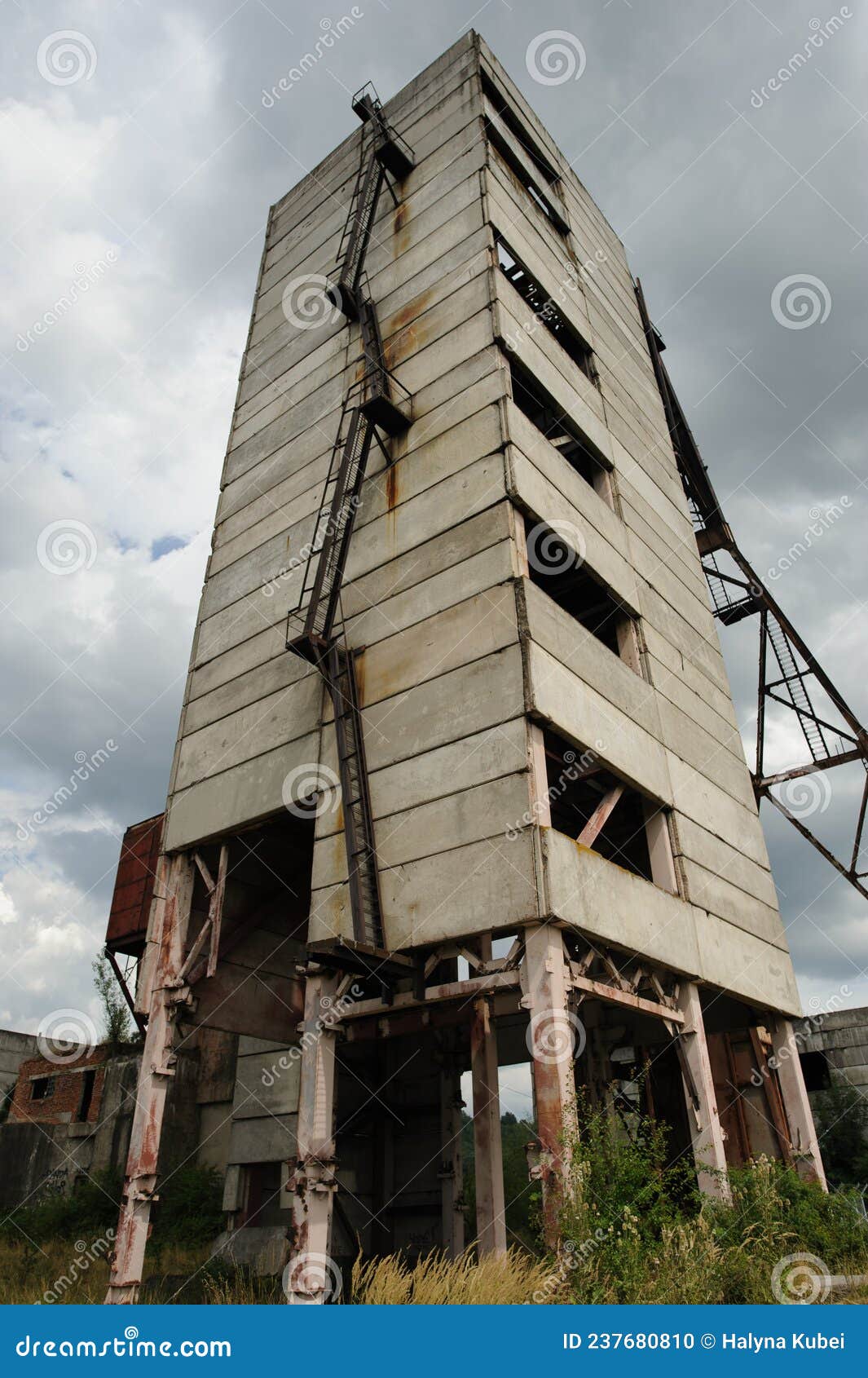 Factory. Vertical Shaft of an Abandoned Salt Mine in Ukraine Stock ...