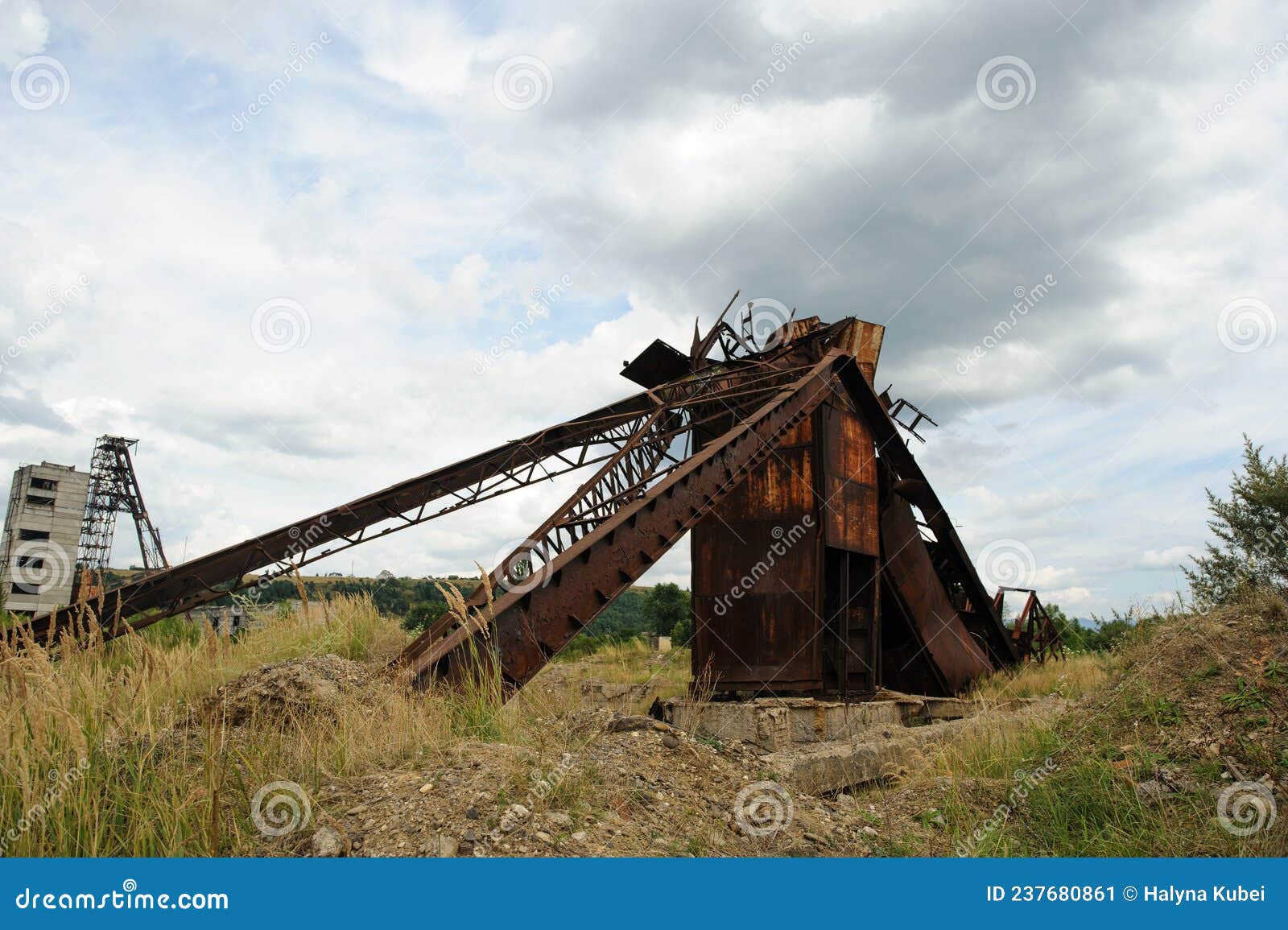 Factory. Vertical Shaft of an Abandoned Salt Mine in Ukraine Stock ...