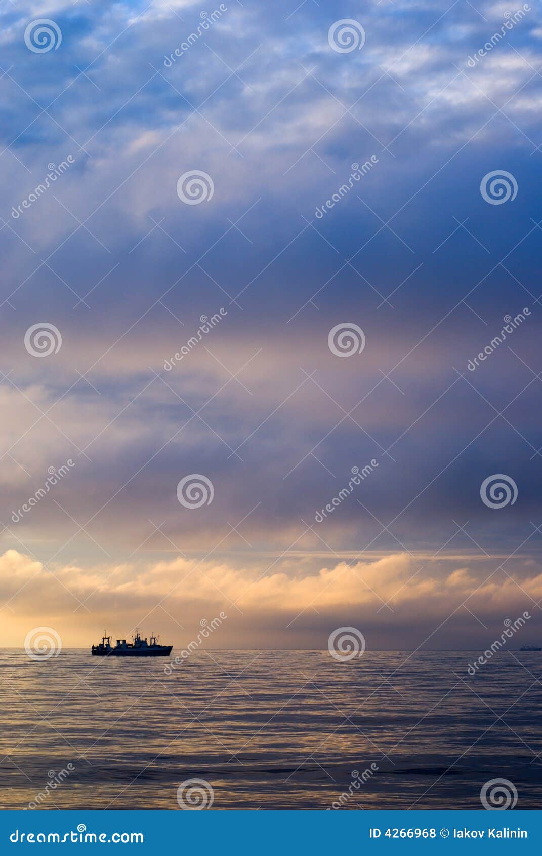 Factory vessel and sunset stock photo. Image of horizon - 4266968