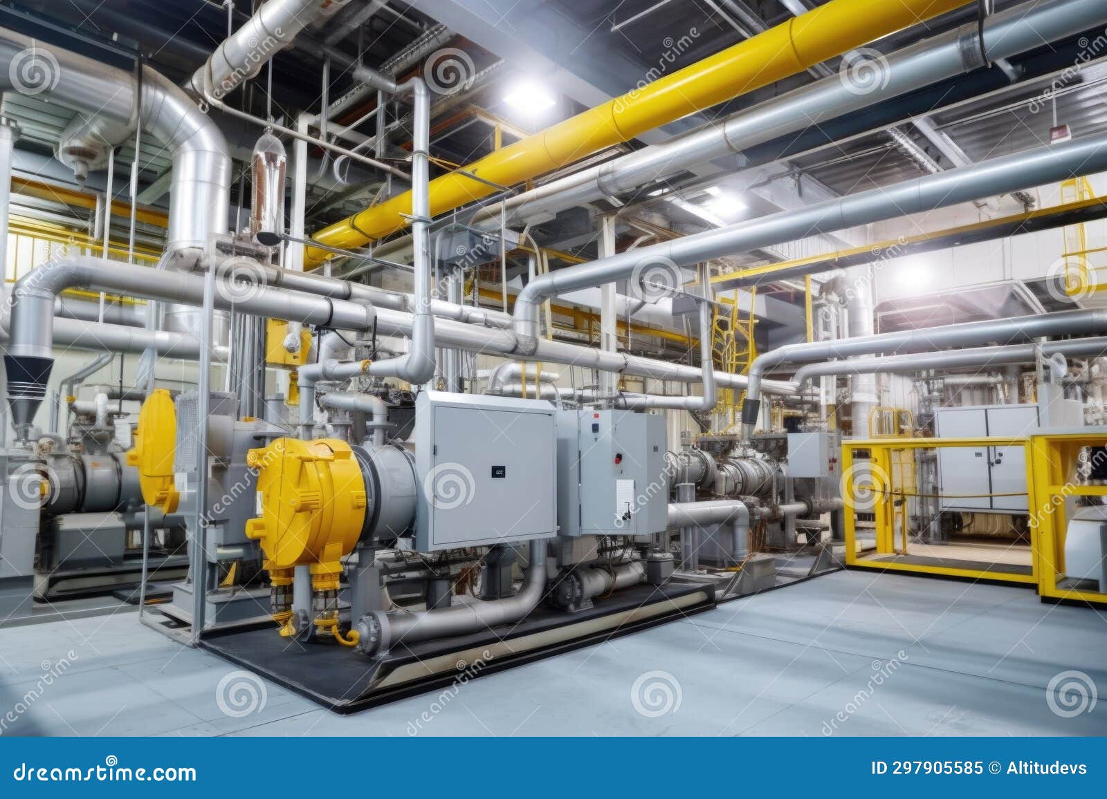 Factory with Visible Emission Control Systems Stock Image - Image of ...