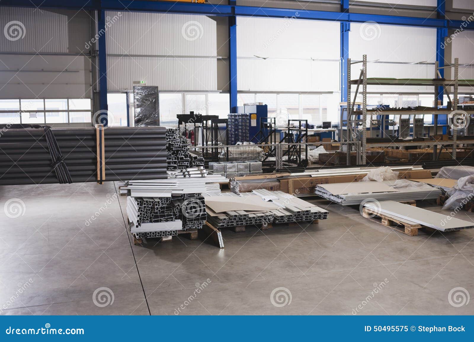 Factory warehouse stock image. Image of indoor, hangar - 50495575