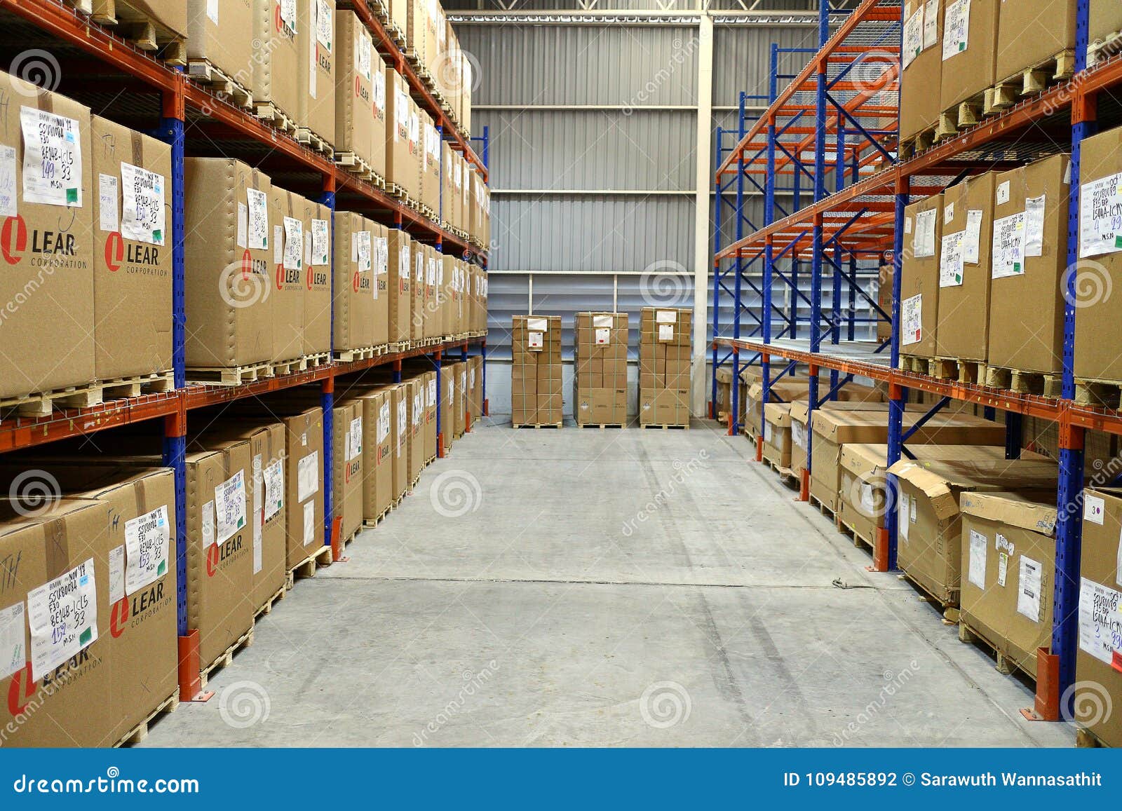 Factory Warehouse and Raws Material Boxes. Editorial Photography ...