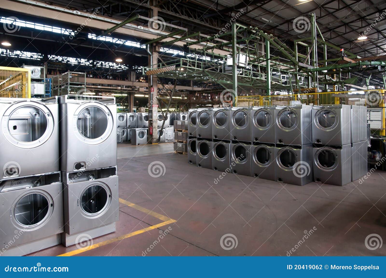 Factory: Washing Machine Production Stock Photo - Image of technology ...