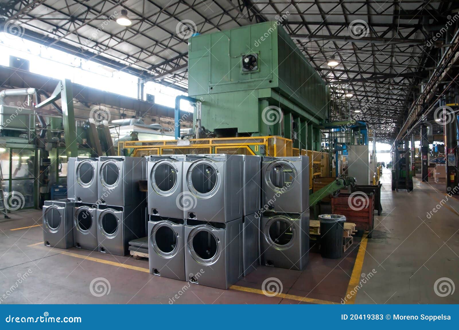 Factory: Washing Machine Production Stock Image - Image of technology ...