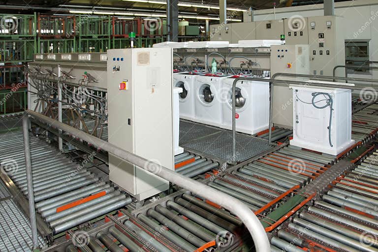 Factory: Washing Machine Production Stock Image - Image of production ...