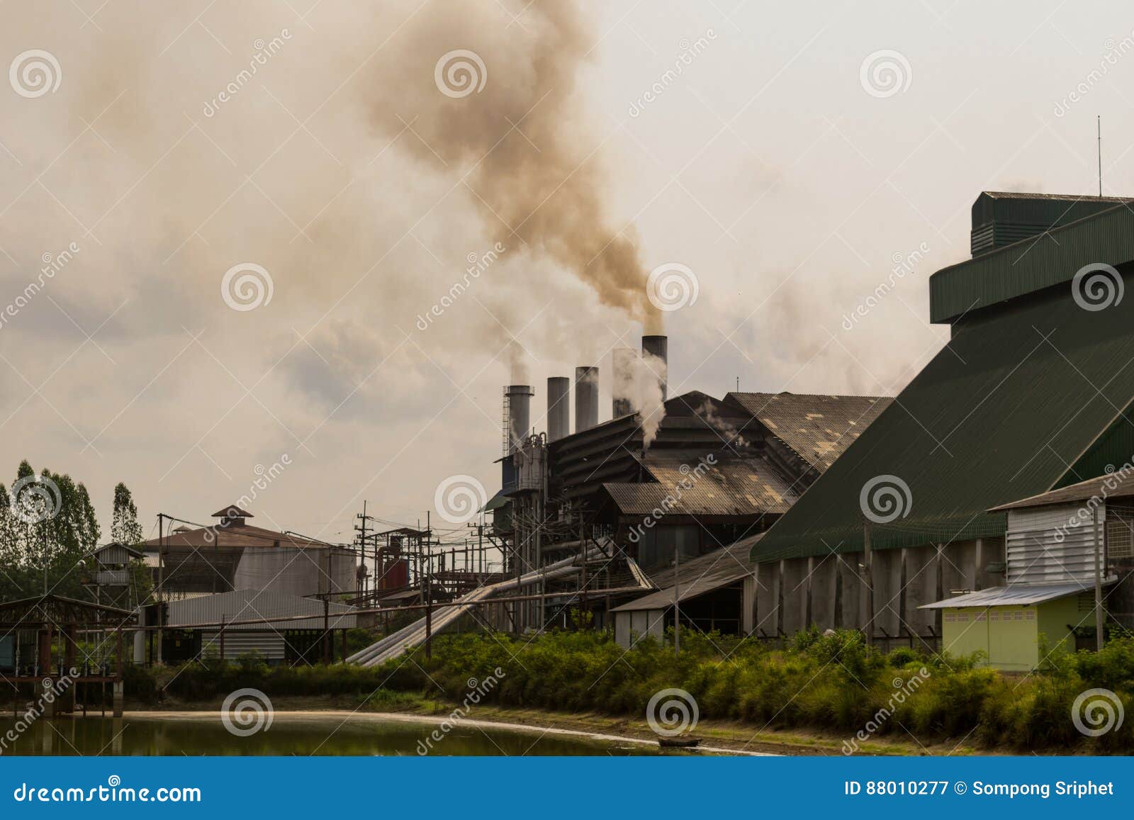 Factory and Waste Water Discharge Environmental Pollution Stock Image ...