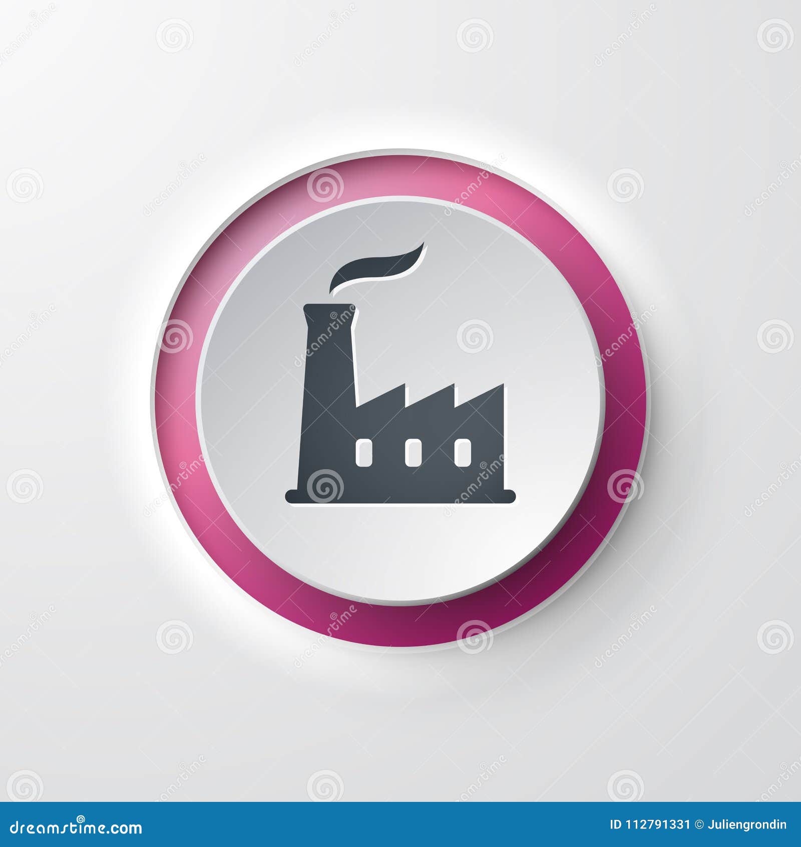 Factory Web Icon Push Button Stock Illustration - Illustration of ...