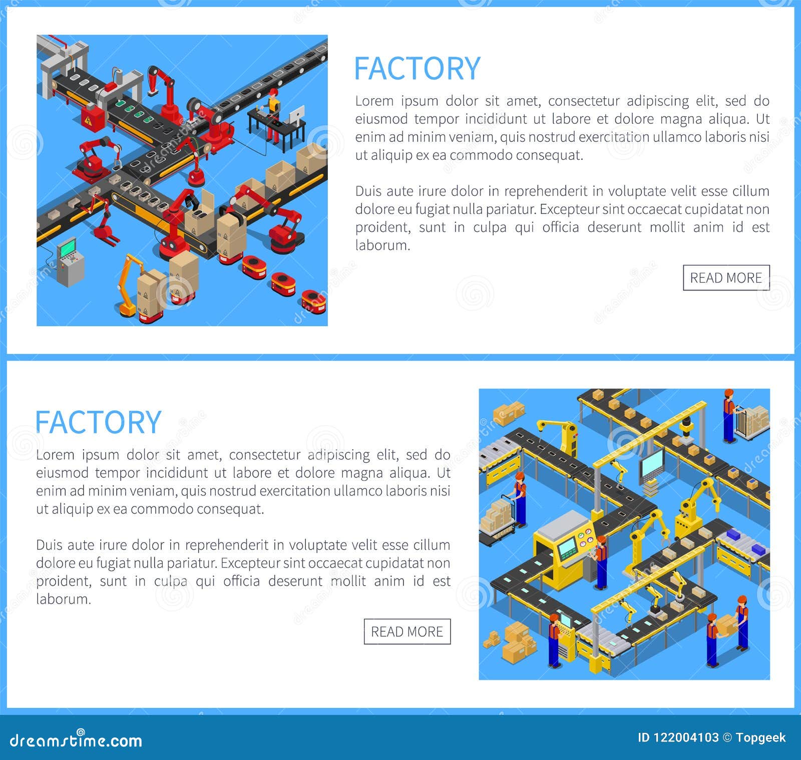 Factory Web Pages Collection Vector Illustration Stock Vector ...