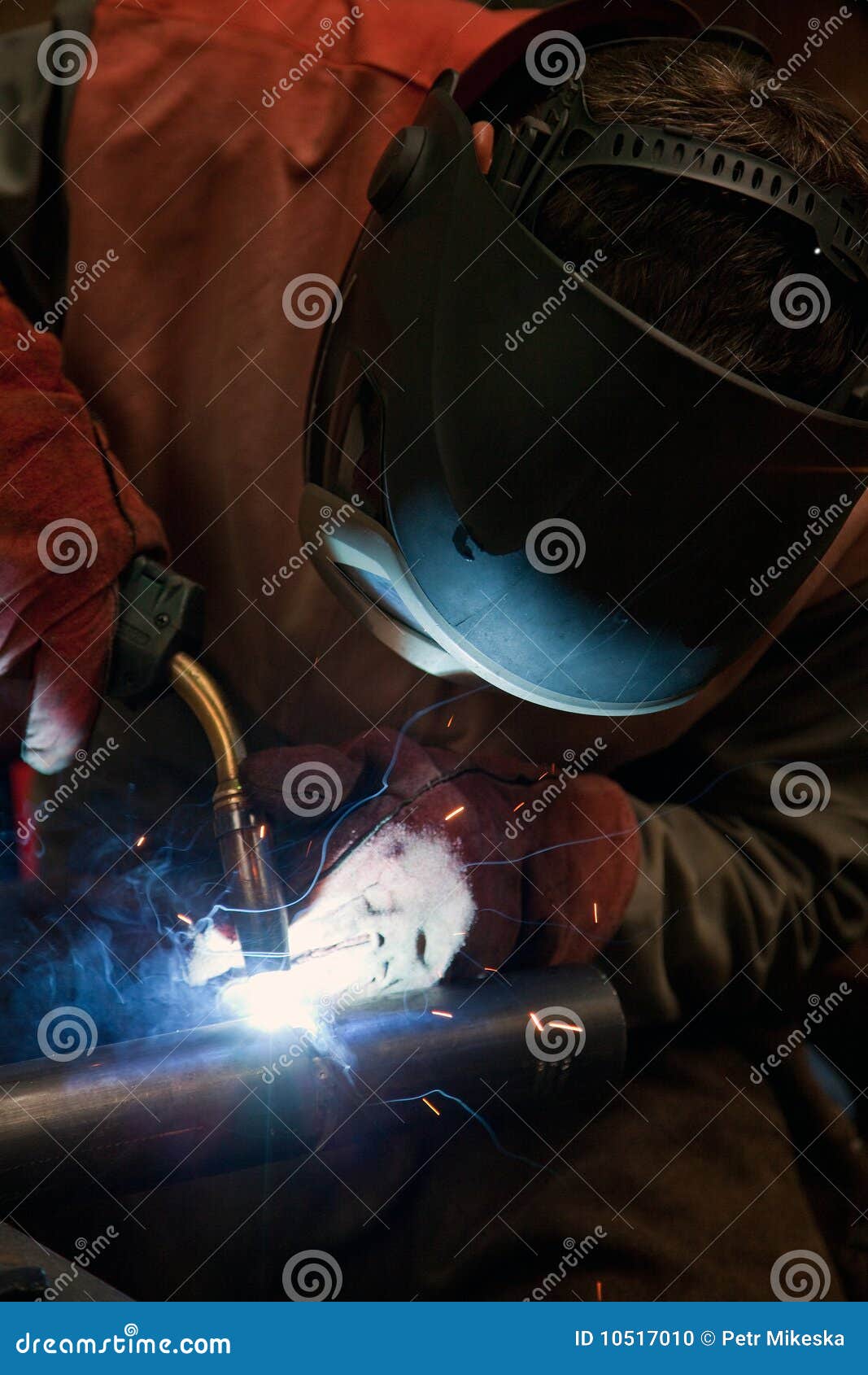 Factory welder at work stock photo. Image of making, manufacture - 10517010