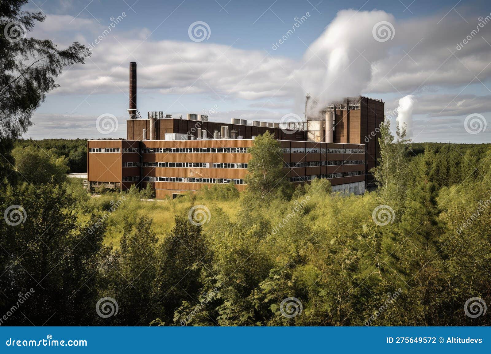 Factory, Where Bioenergy is Produced from Fast-growing Trees Stock ...
