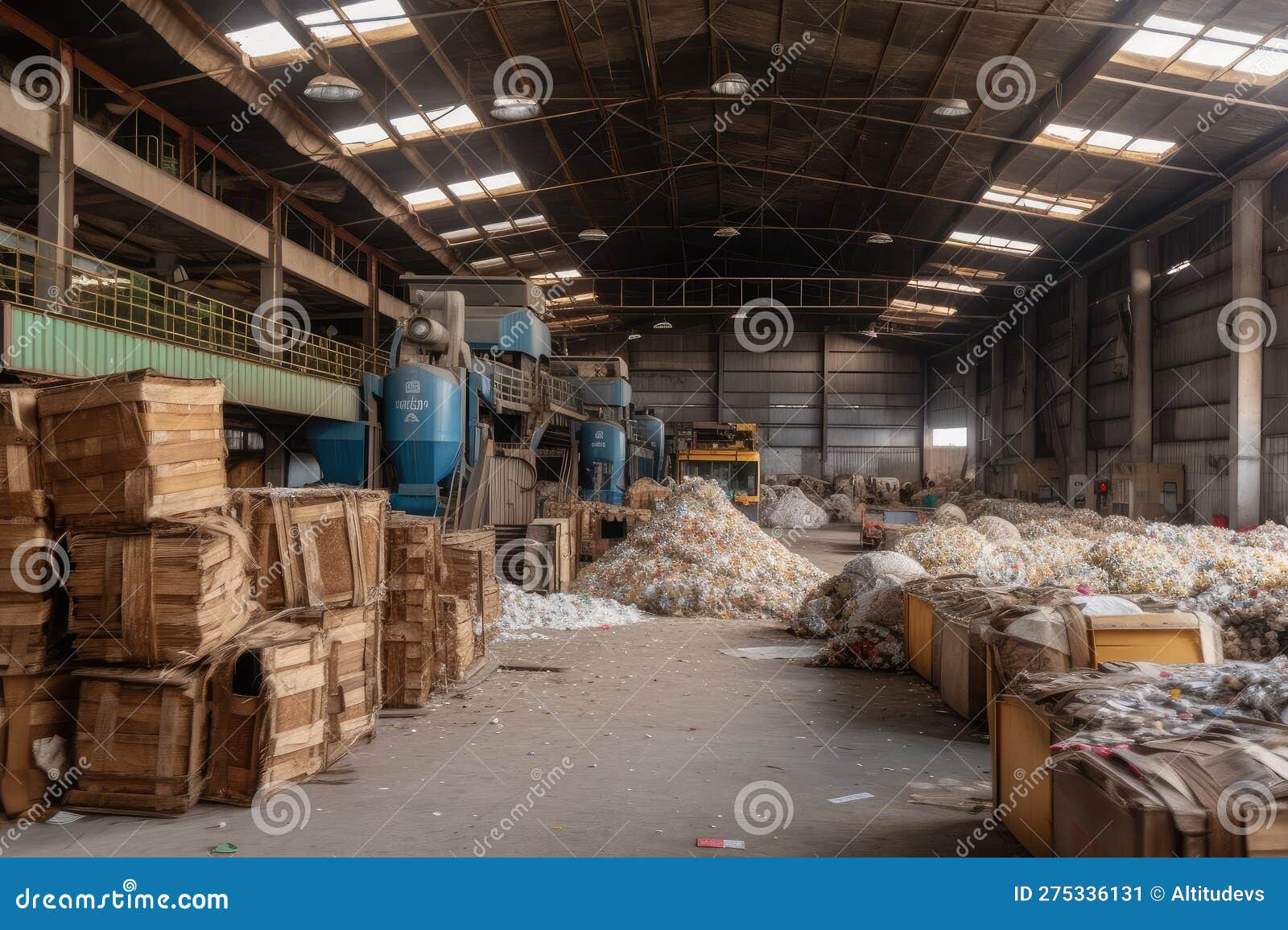 A Factory, Where Different Types of Recyclables are Sorted and Prepared ...