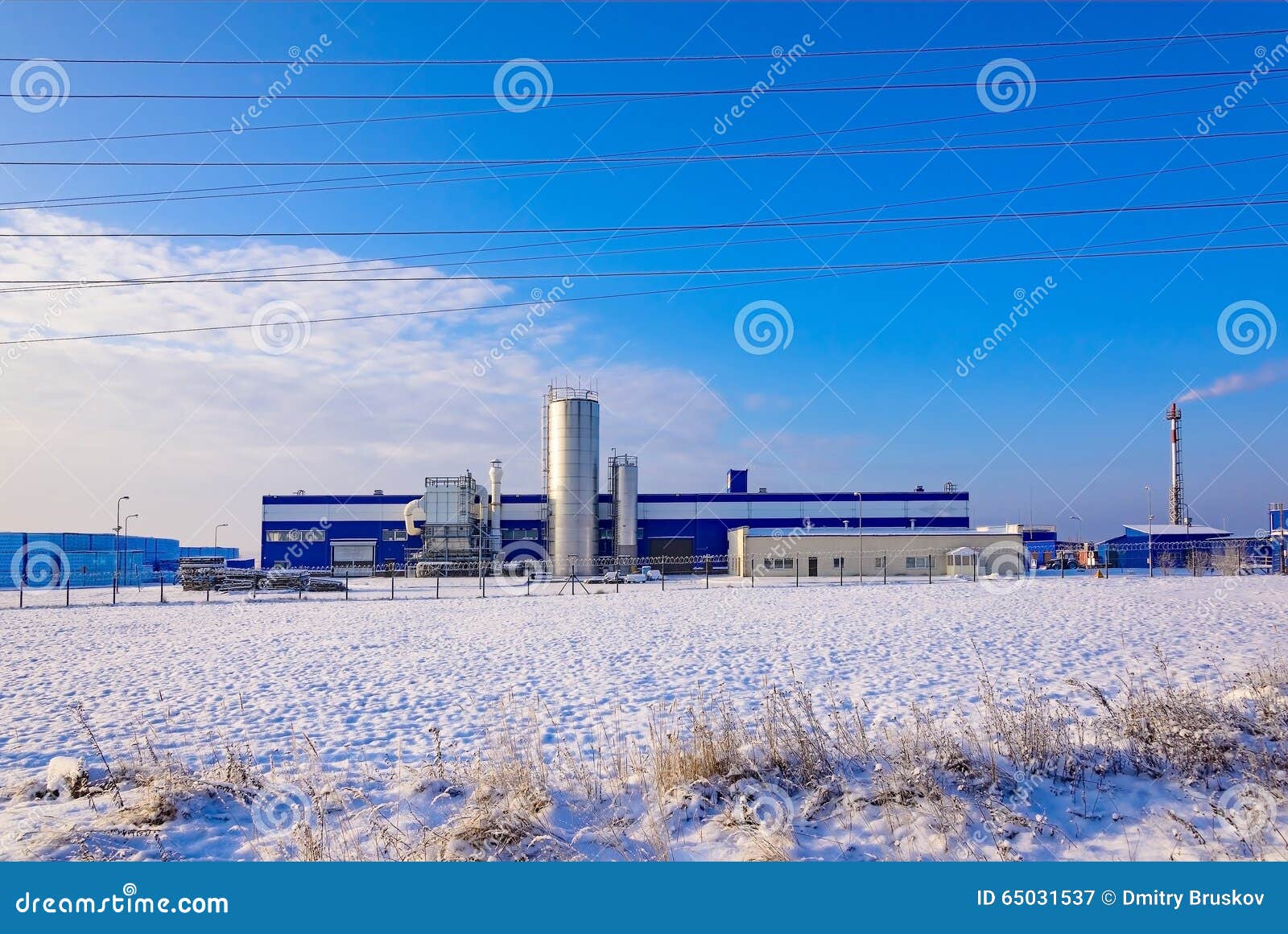 Factory winter snow stock image. Image of distillation - 65031537