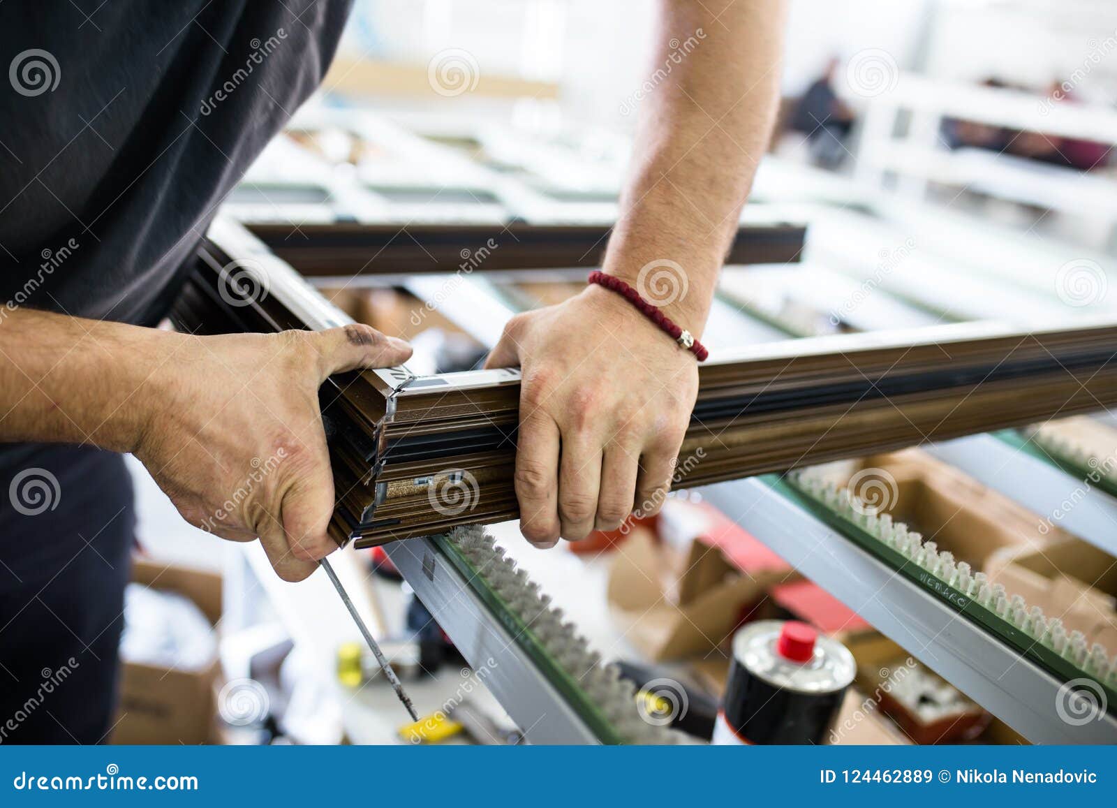 Factory work close up stock image. Image of process - 124462889