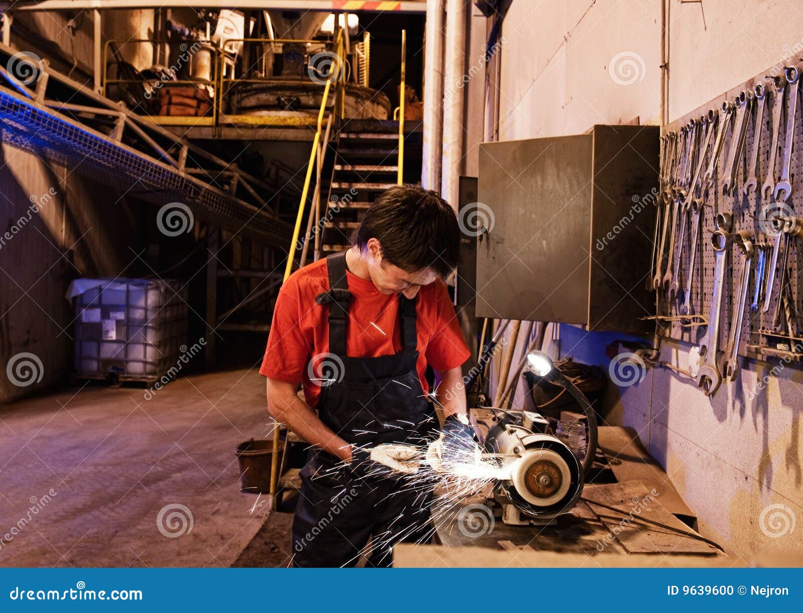 Factory worker stock photo. Image of assembly, control - 9639600