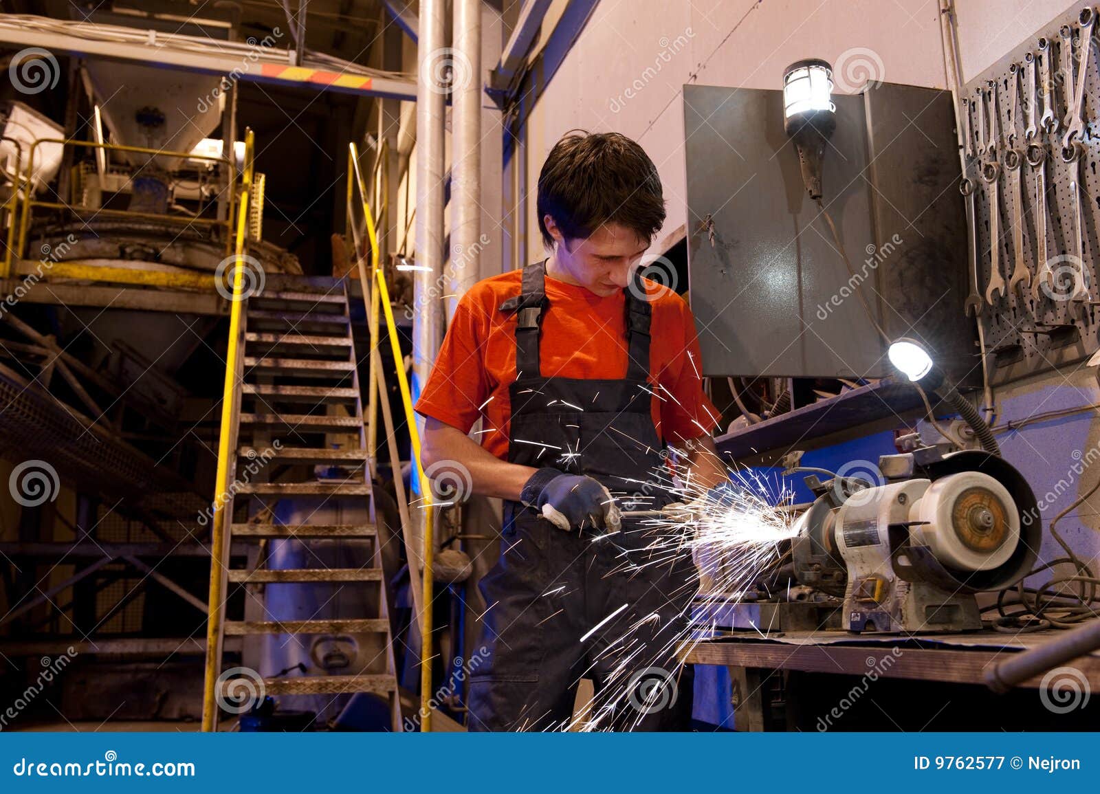 Factory worker stock image. Image of equipment, factory - 9762577