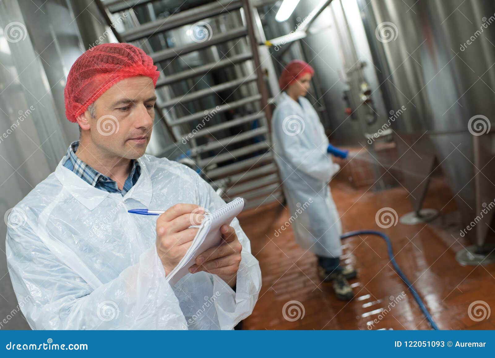 Factory Worker Cleaning Floor Stock Image - Image of sanitation ...