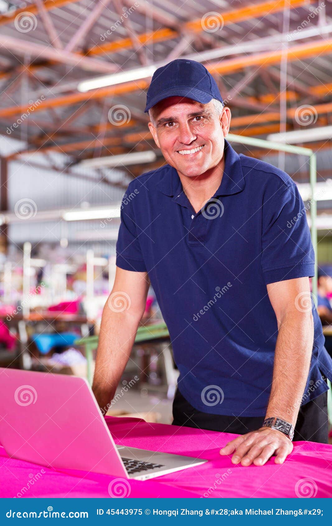 Factory worker computer stock image. Image of looking - 45443975