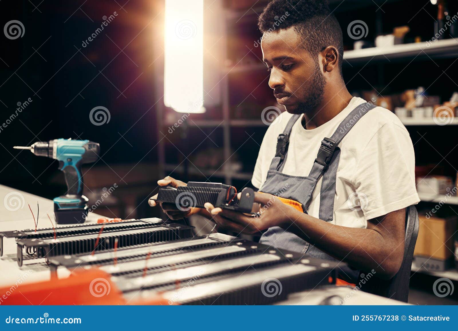 Factory Worker Doing Quality Control at the Production Line Stock Photo ...