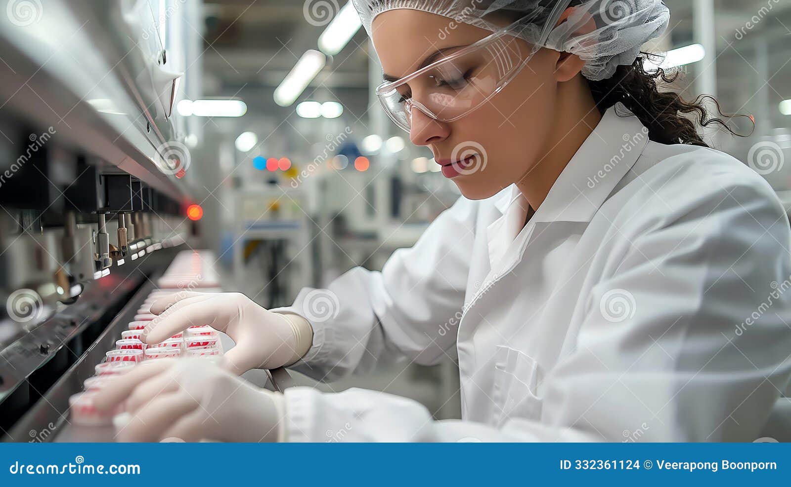 A Factory Worker Inspecting Finished Products for Defects on a Quality ...