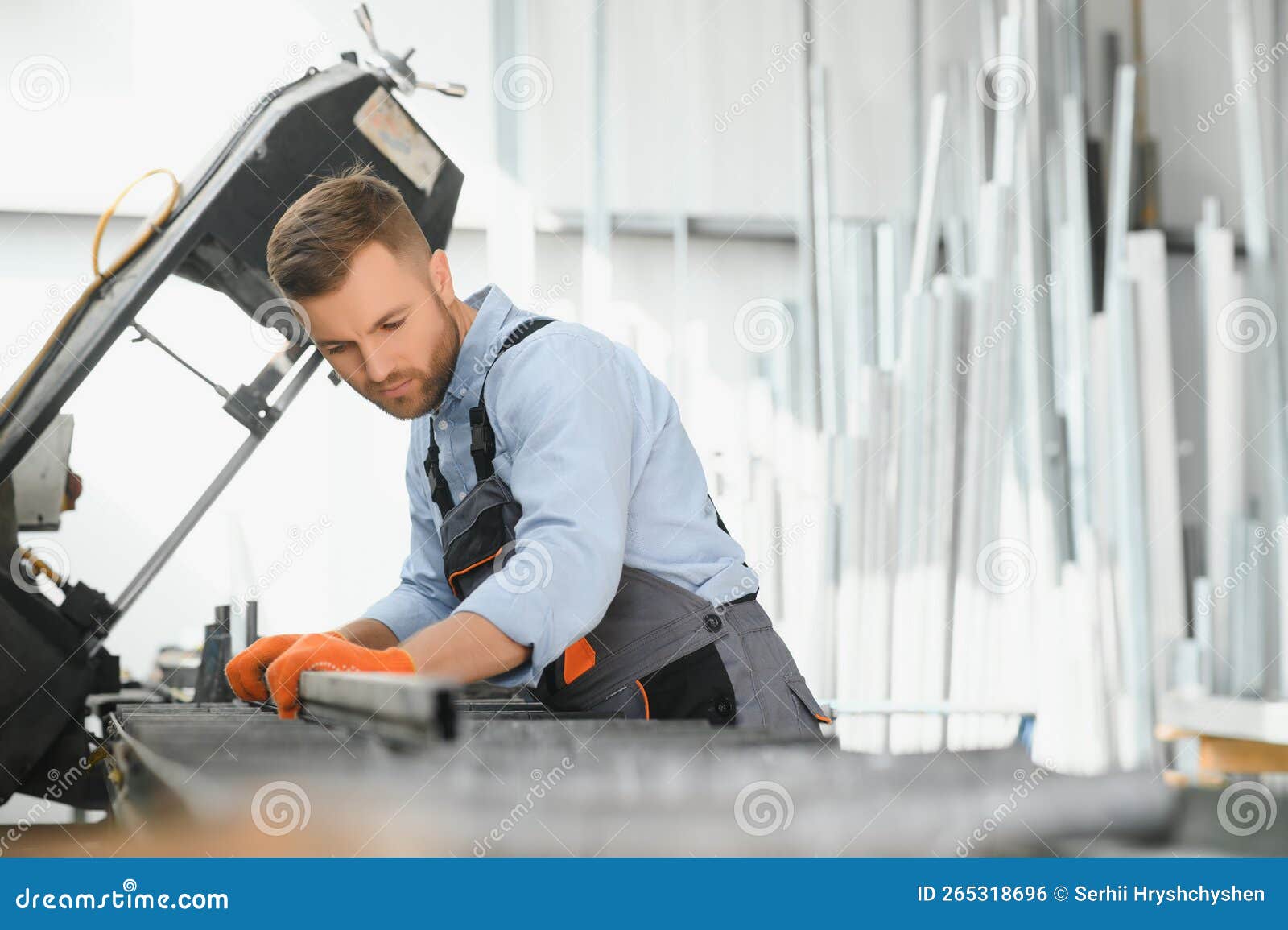 Factory Worker. Man Working on the Production Line. Stock Photo - Image ...