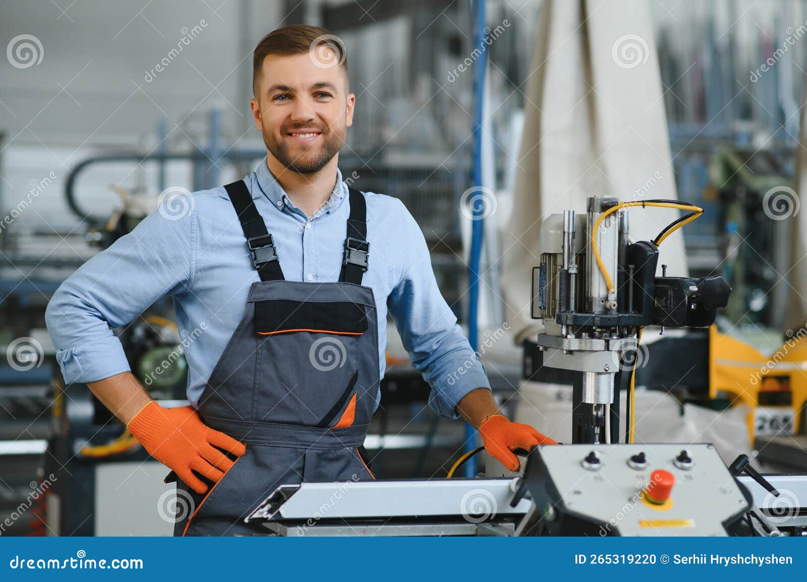Factory Worker. Man Working on the Production Line. Stock Photo - Image ...
