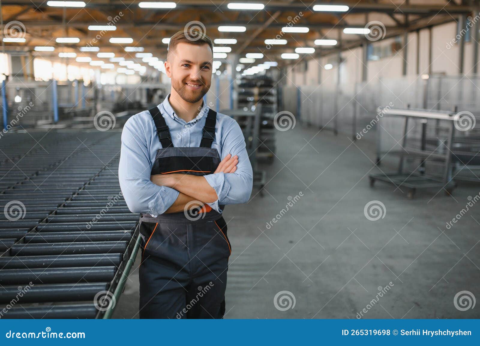 Factory Worker. Man Working on the Production Line. Stock Photo - Image ...