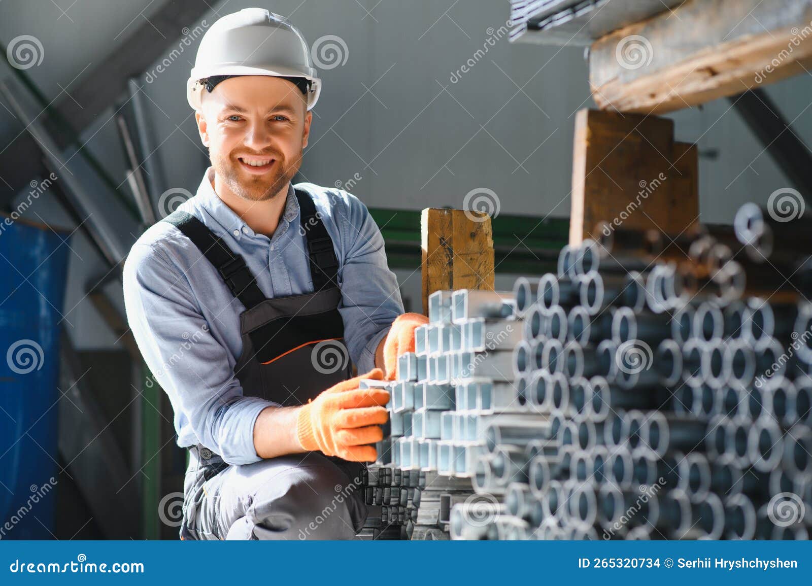 Factory Worker. Man Working on the Production Line. Stock Photo - Image ...