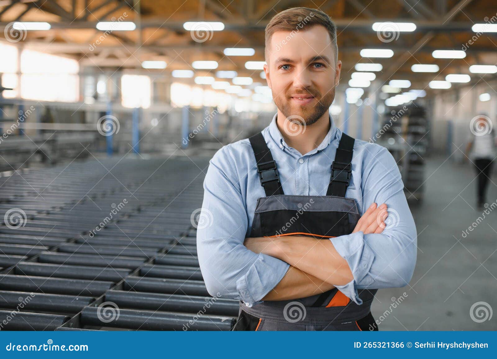 Factory Worker. Man Working on the Production Line. Stock Photo - Image ...