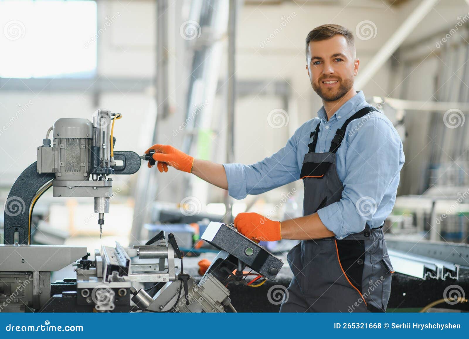 Factory Worker. Man Working on the Production Line. Stock Photo - Image ...