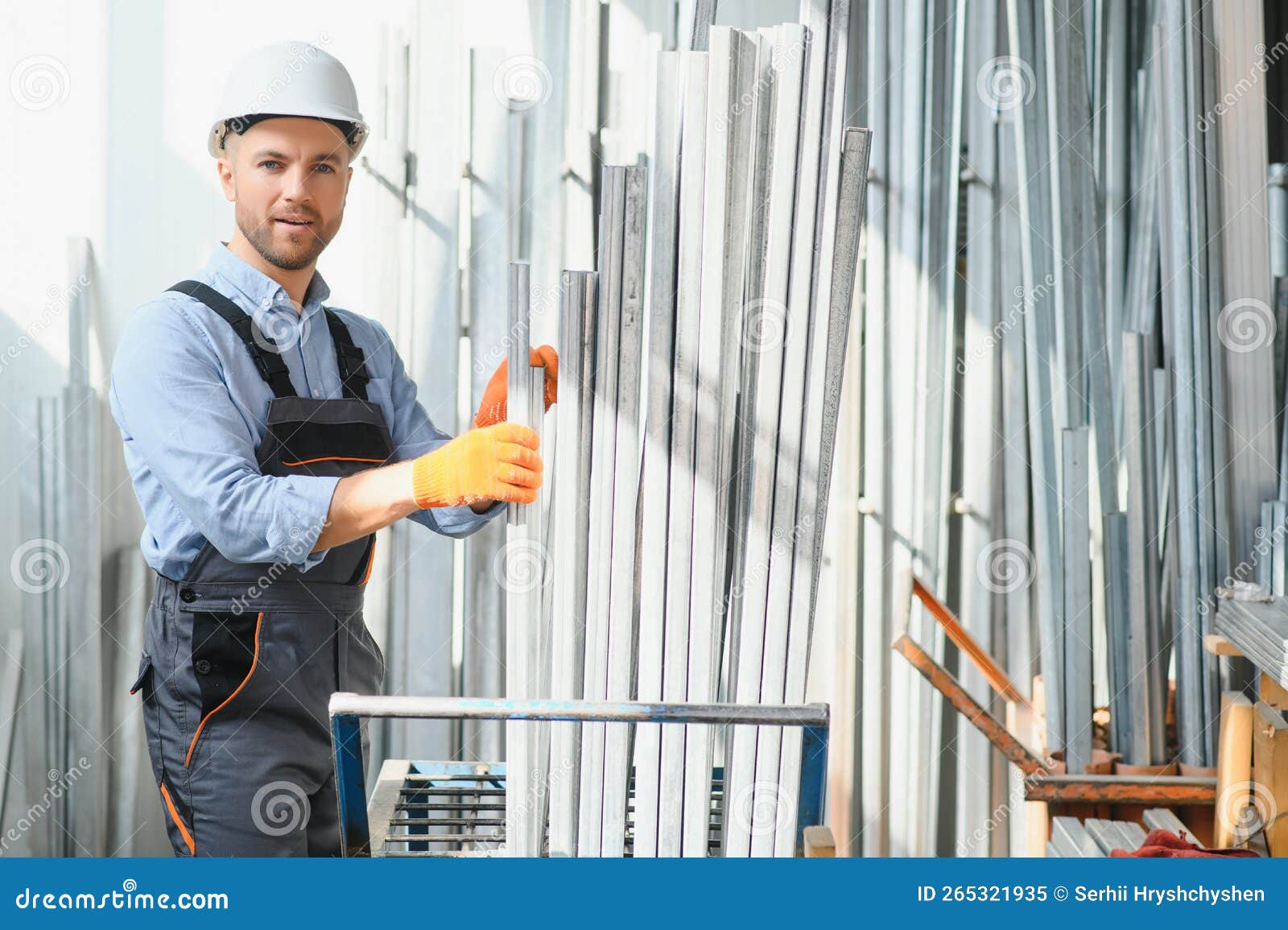 Factory Worker. Man Working on the Production Line. Stock Image - Image ...