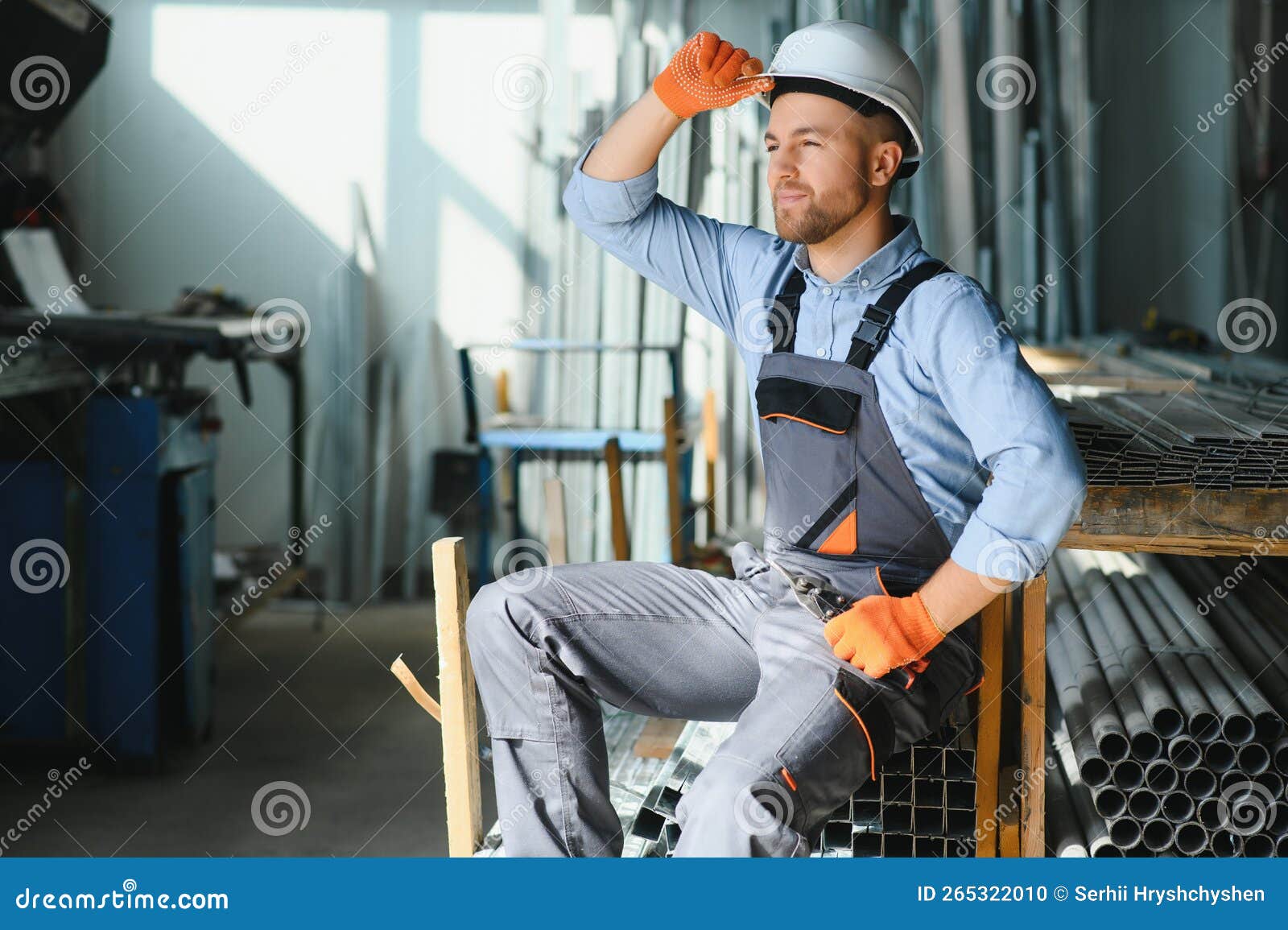Factory Worker. Man Working on the Production Line. Stock Photo - Image ...