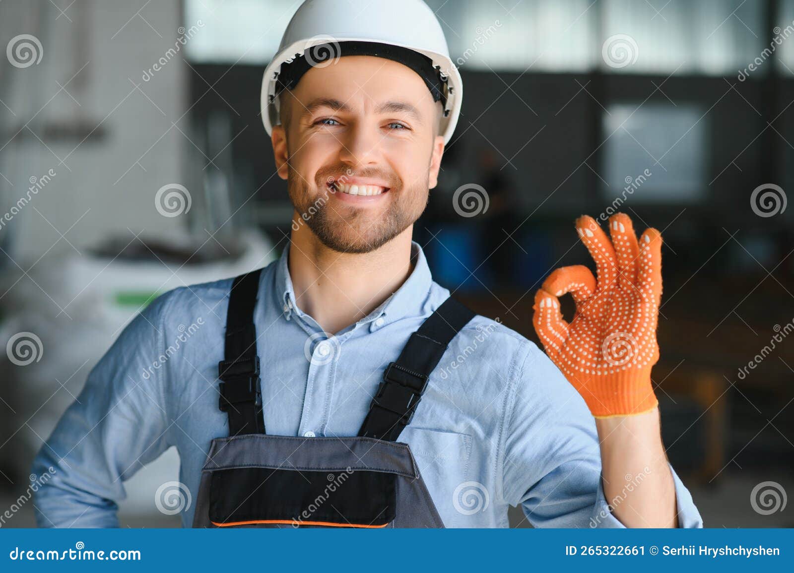 Factory Worker. Man Working on the Production Line. Stock Image - Image ...