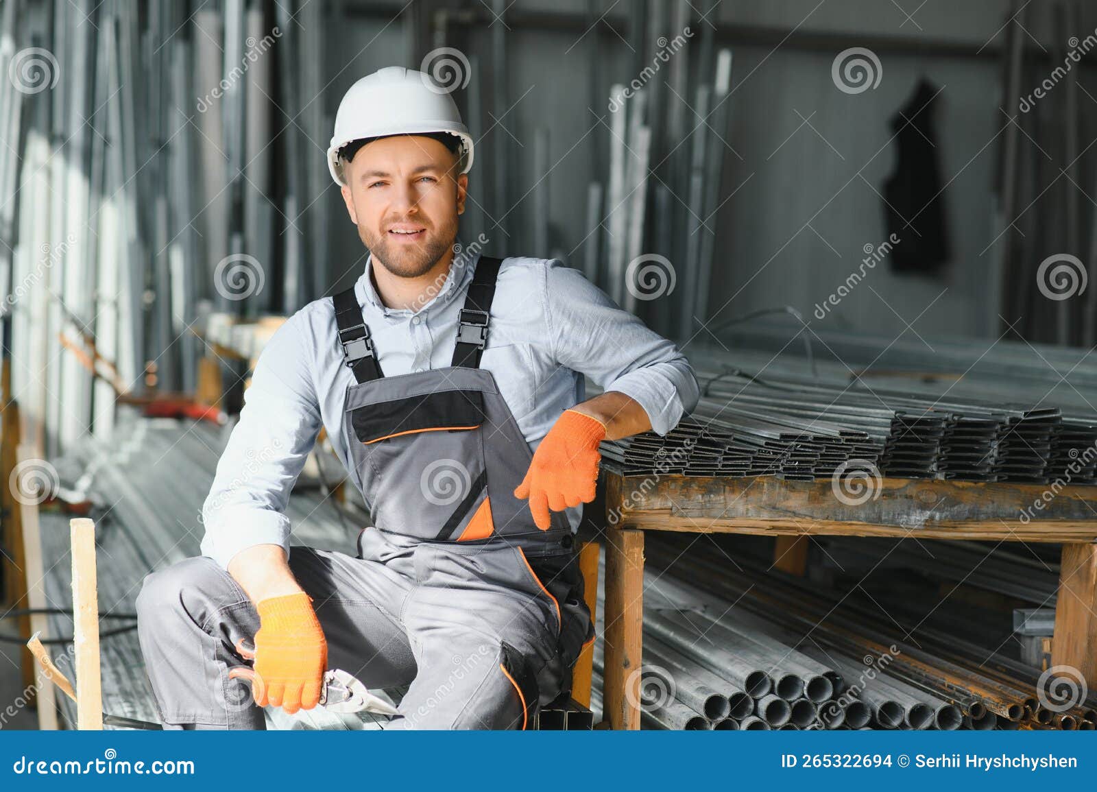 Factory Worker. Man Working on the Production Line. Stock Photo - Image ...