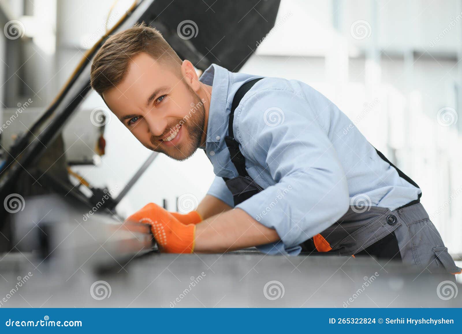 Factory Worker. Man Working on the Production Line. Stock Photo - Image ...