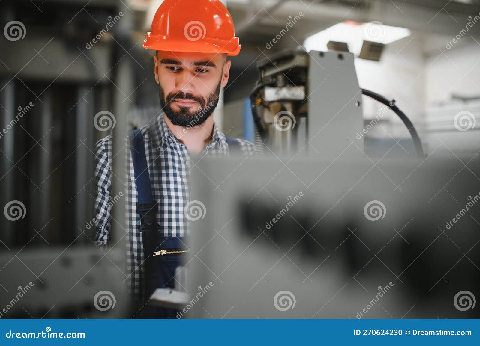 Factory Worker. Man Working on the Production Line. Stock Photo - Image ...