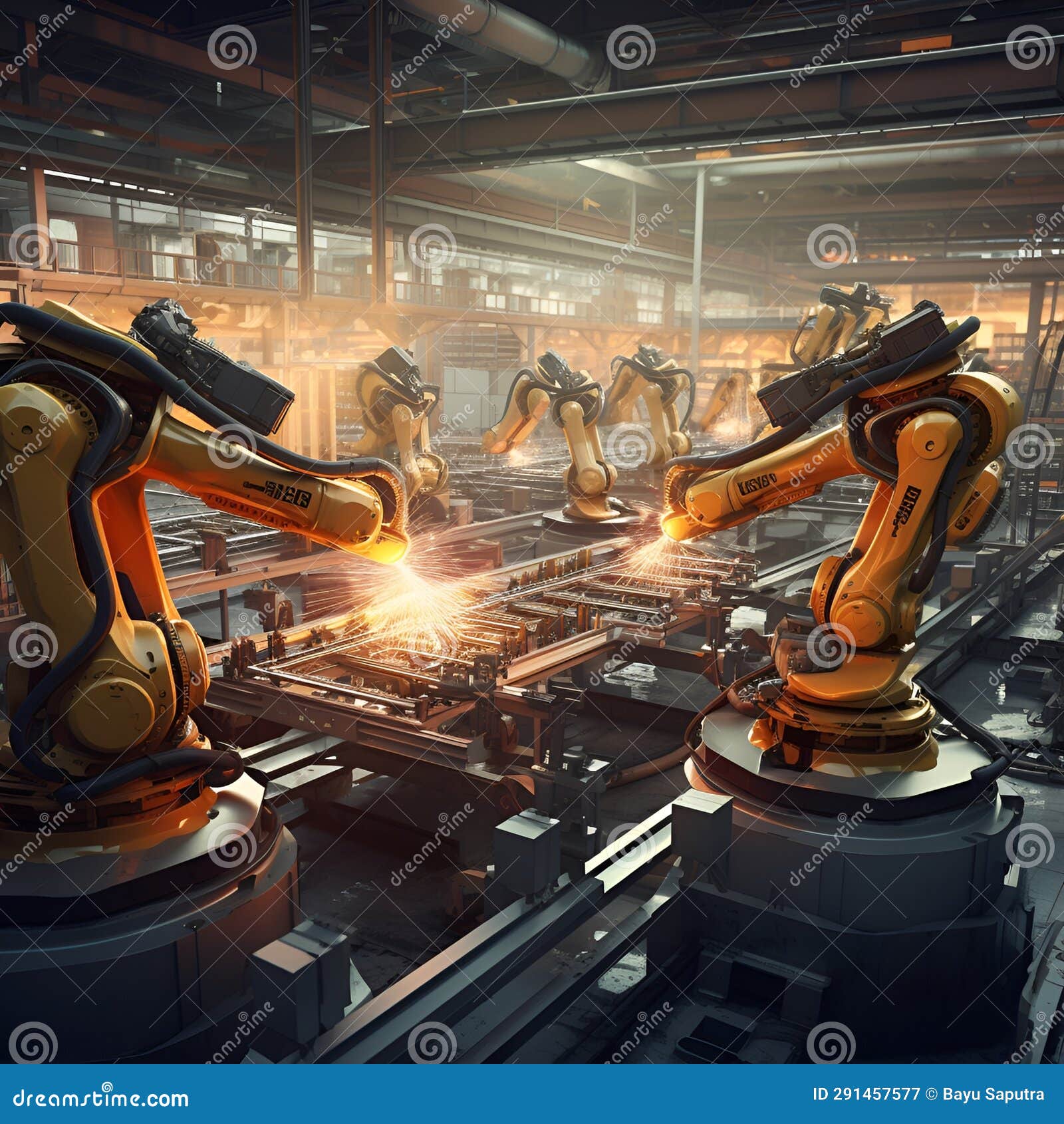 Factory Worker Robot, Ai Generative Stock Illustration - Illustration ...