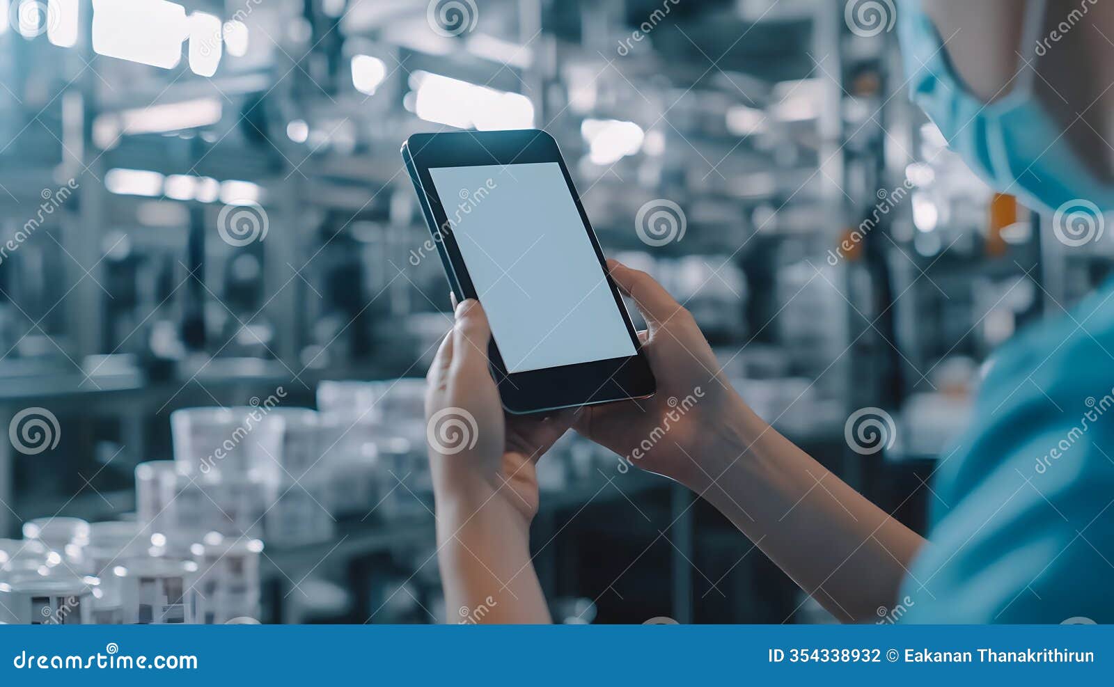 Factory Worker Scanning QR Code on Product for Inventory Tracking ...