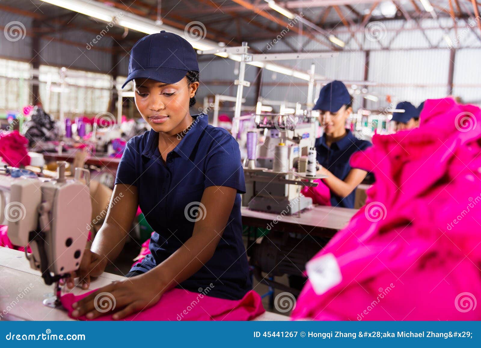 Factory worker sewing stock image. Image of garment, american - 45441267