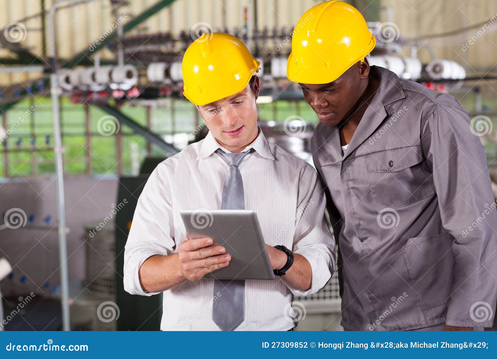 Factory Worker Tablet Computer Stock Photo - Image of male ...