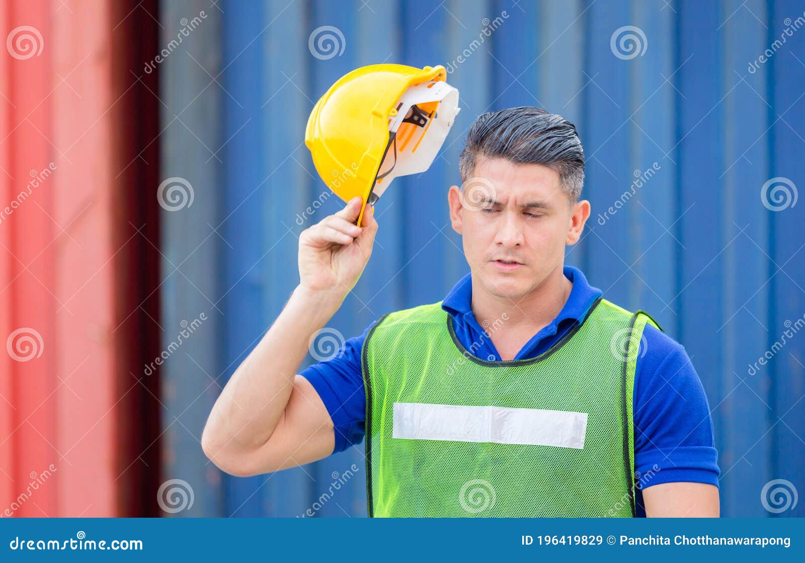Guy Taking Off His Helmet Stock Image | CartoonDealer.com #27592861