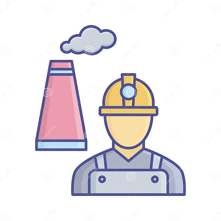 Factory Worker Vector Icon Which Can Easily Modify or Edit Stock Vector ...