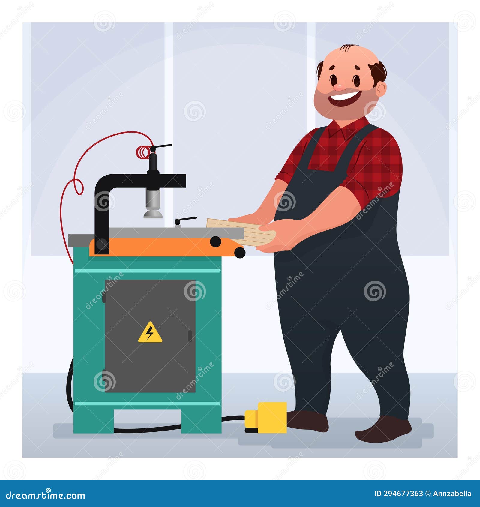 Factory Worker. Vector Illustration Stock Illustration - Illustration ...