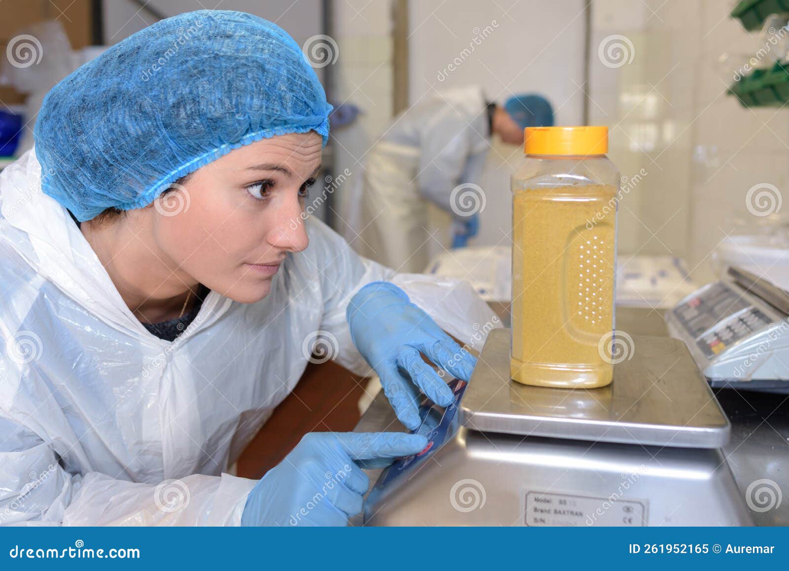 Factory Worker Weighing Powder Stock Image - Image of working, laboroer ...