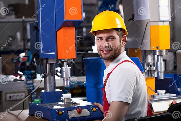 Factory worker during work stock photo. Image of engineer - 37868054