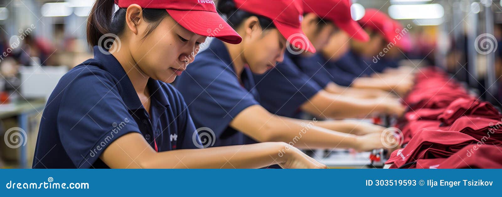 Factory Workers Engaged in Teamwork and Synchronization during Product ...