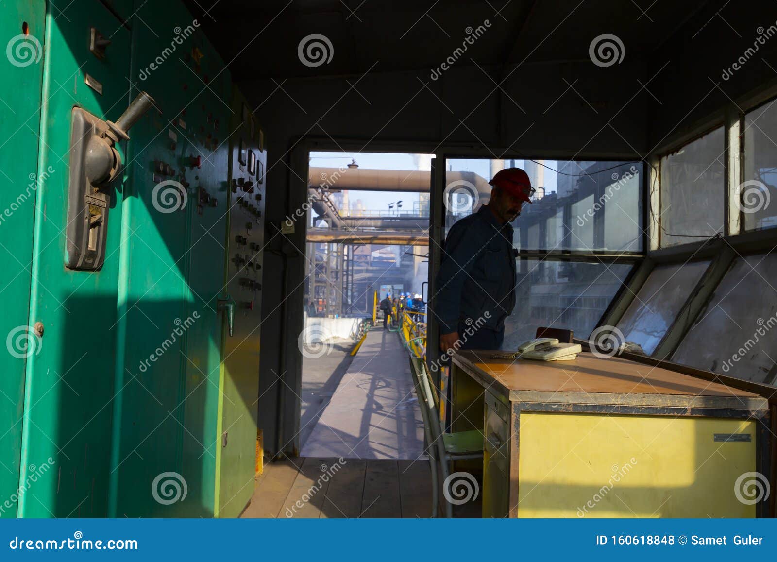 Iron and Steel Producing Factory and Workers Working. Editorial Stock ...